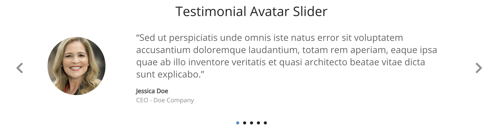 Testimonial - Avatar Slider