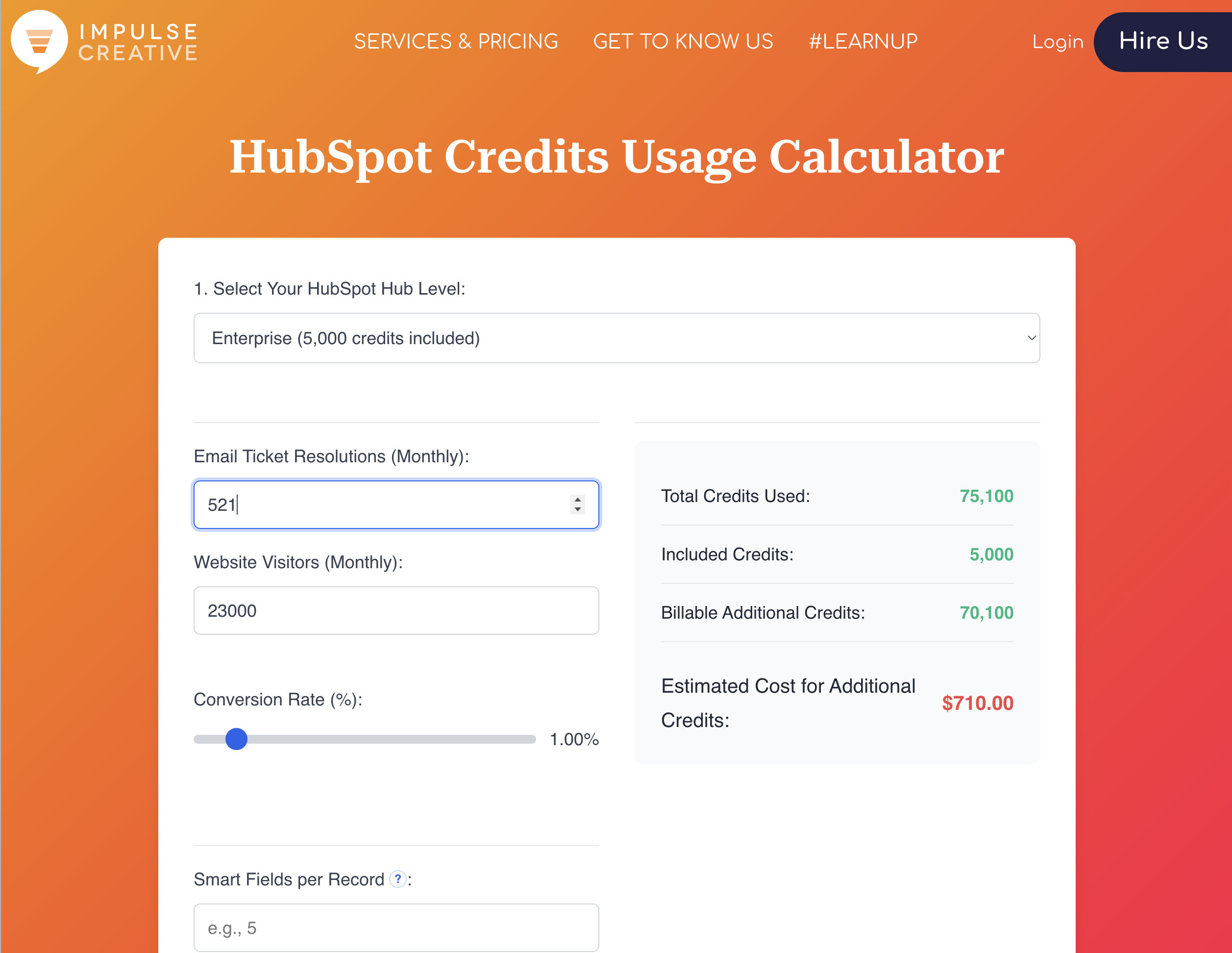 HubSpot Credits Usage Calculator - Breeze Credit Usage Calculator for ...